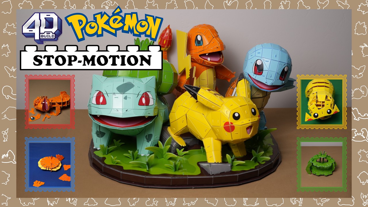 4D Build: Pokémon 3D Puzzle - Kanto Region | Stop-Motion Build: Gotta ...