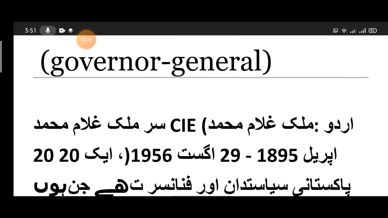 The Story of Ghulam Muhammad Governor General ! Great Leader Of ...