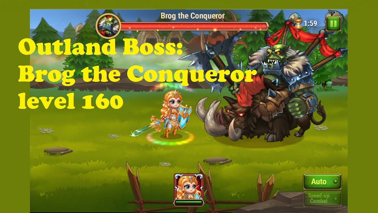 Hero Wars - Defeating Level 160 Brog !!! - YouTube