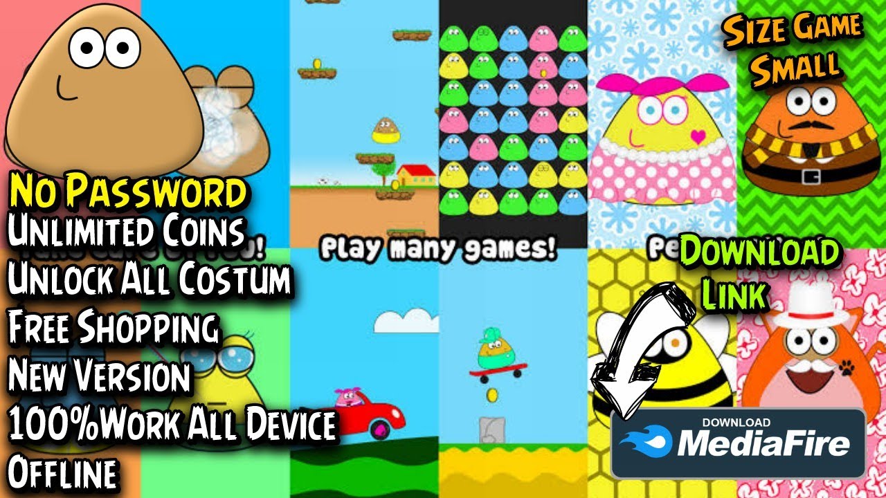 Pou Mod Apk Terbaru - Unlimited Coins & Free Shopping | No Password ...