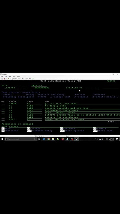 how to see a physical file or logical file data in as400 - YouTube