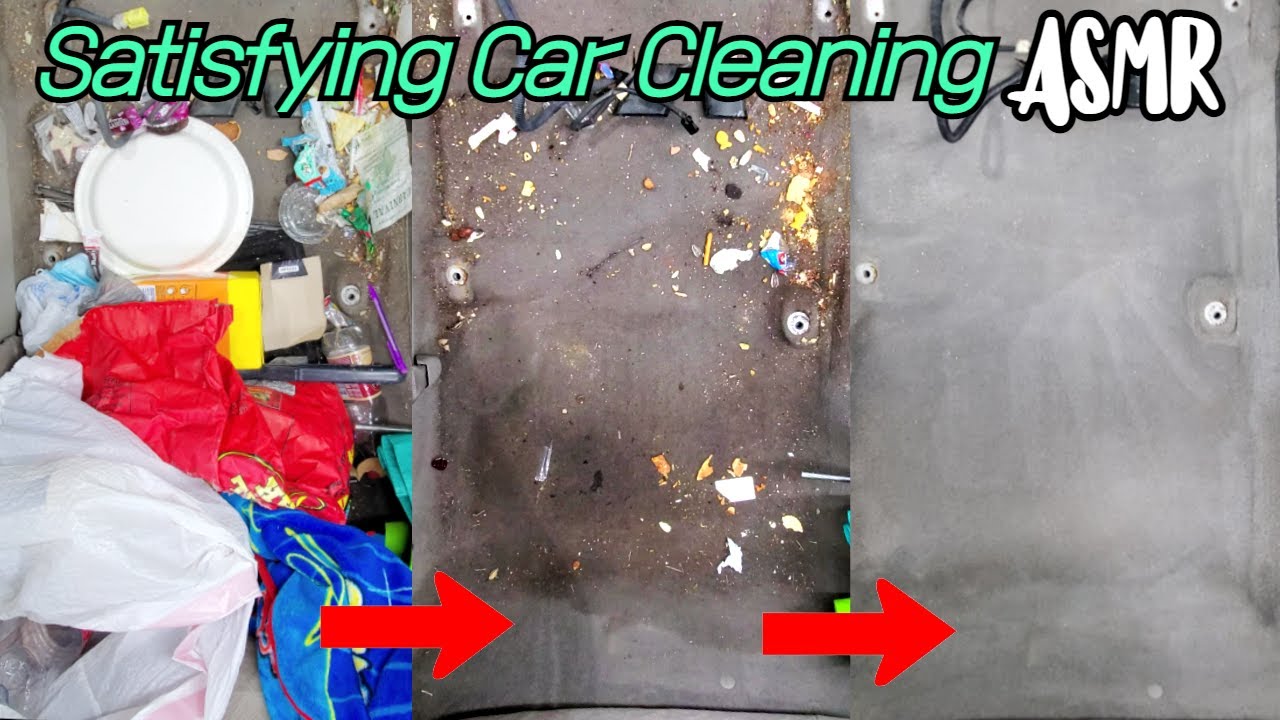 SATISFYING CAR CLEANING ASMR with Real Sound - YouTube