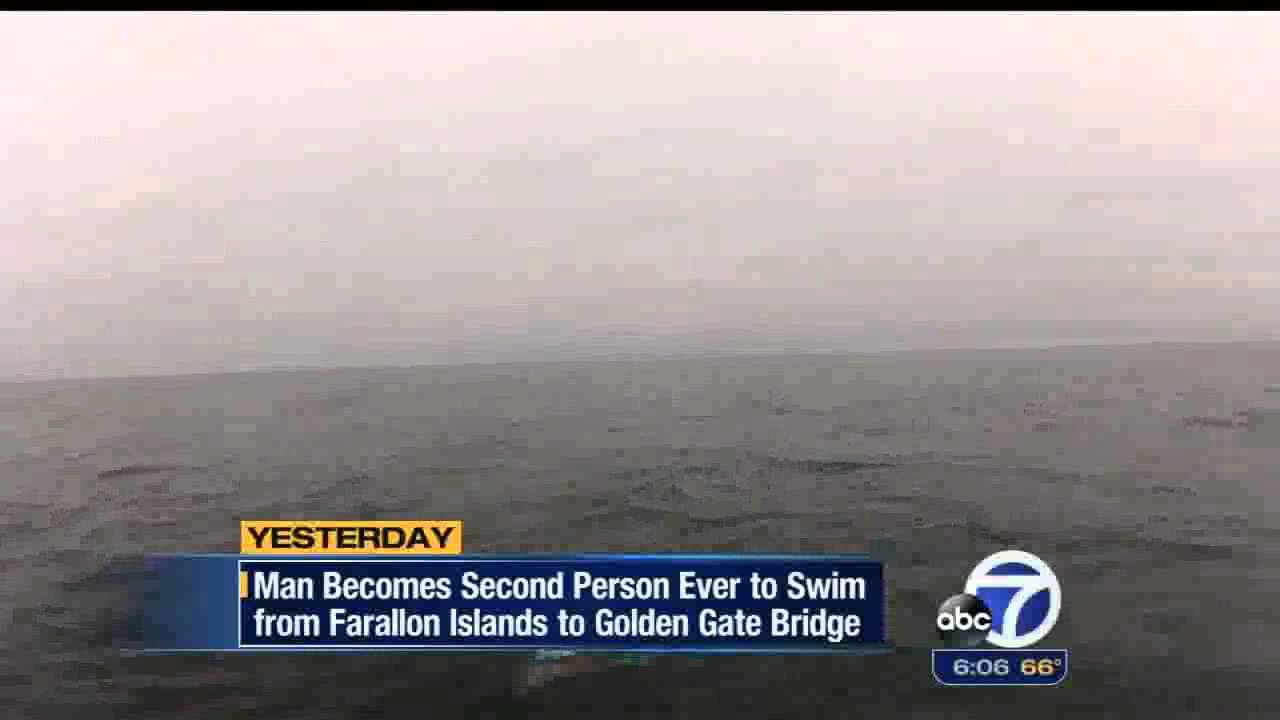 Joe Locke Farallon Islands Swim: ABC7 interview - YouTube