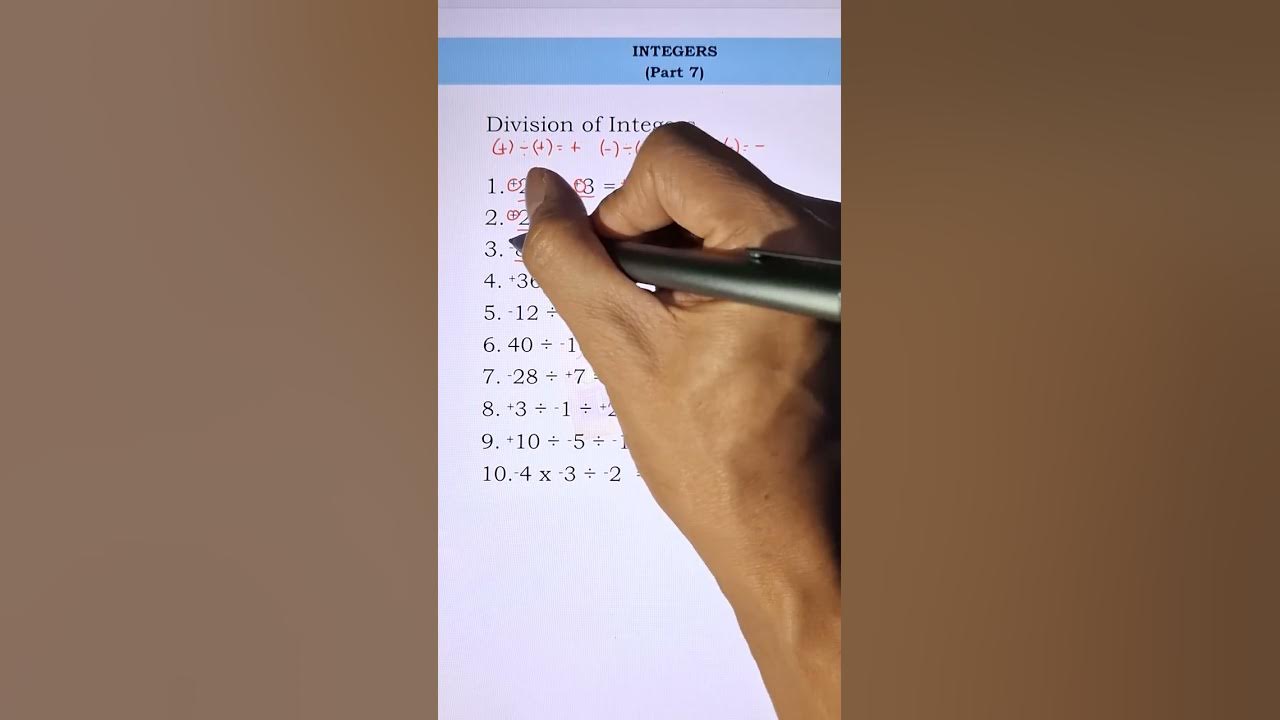 Dividing Integers - YouTube