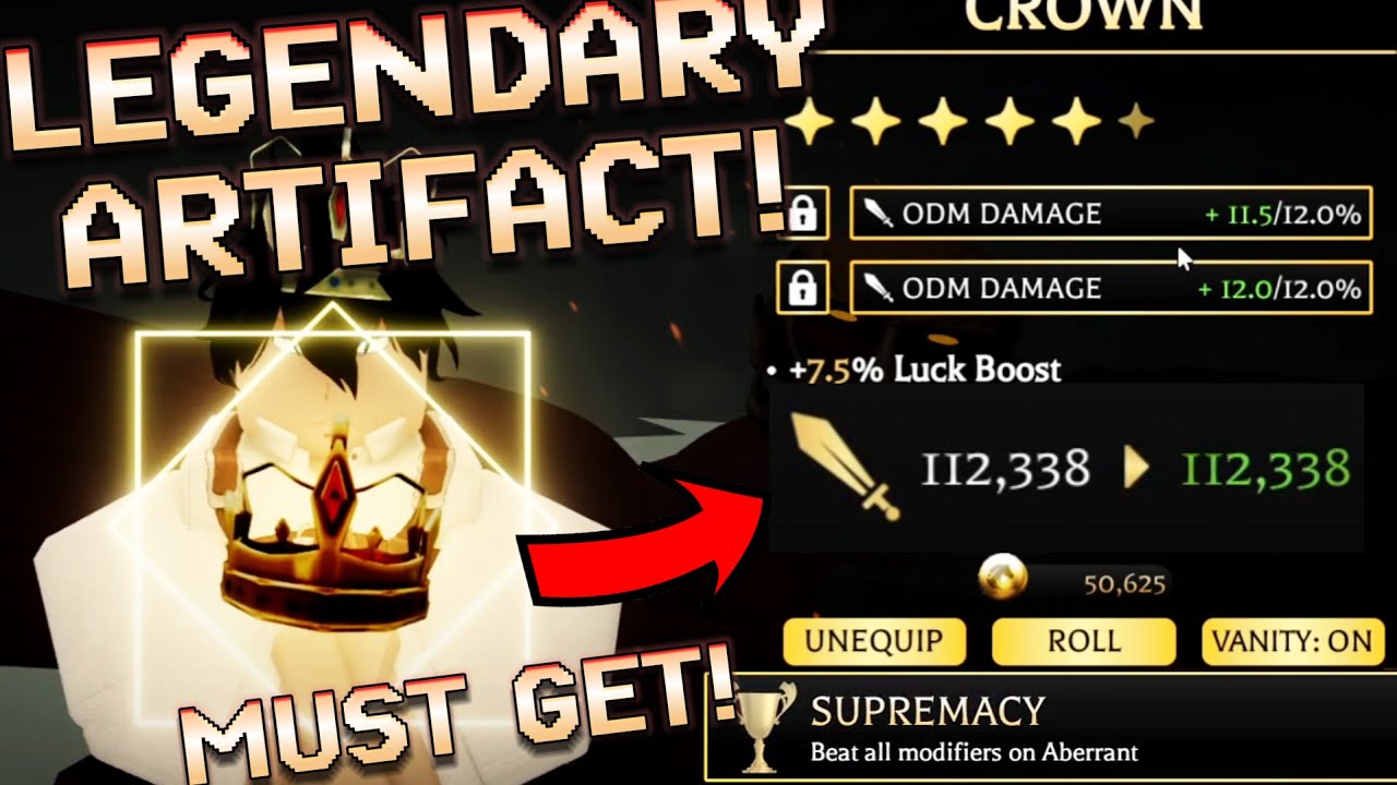 [SUPREMECY] I FINALLY GOT THIS LEGENDARY ARTIFACT IN AOTR! - YouTube