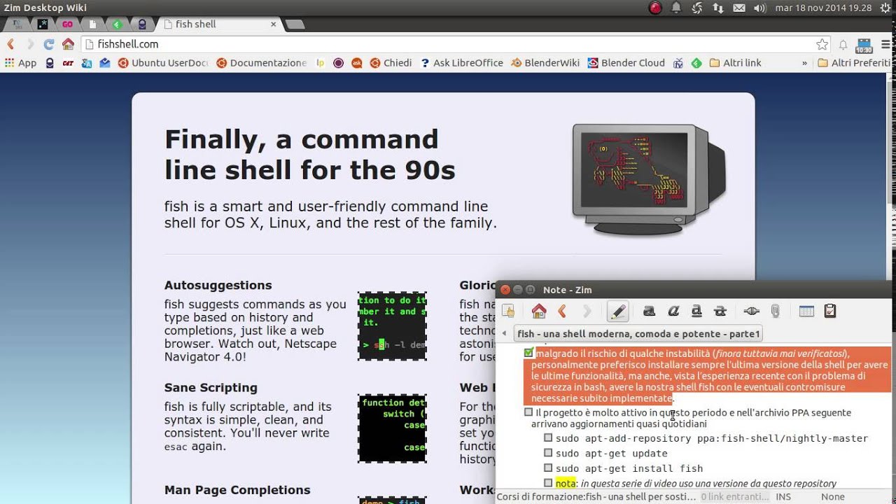 fish - una shell moderna, comoda e potente - parte1 #1 - YouTube