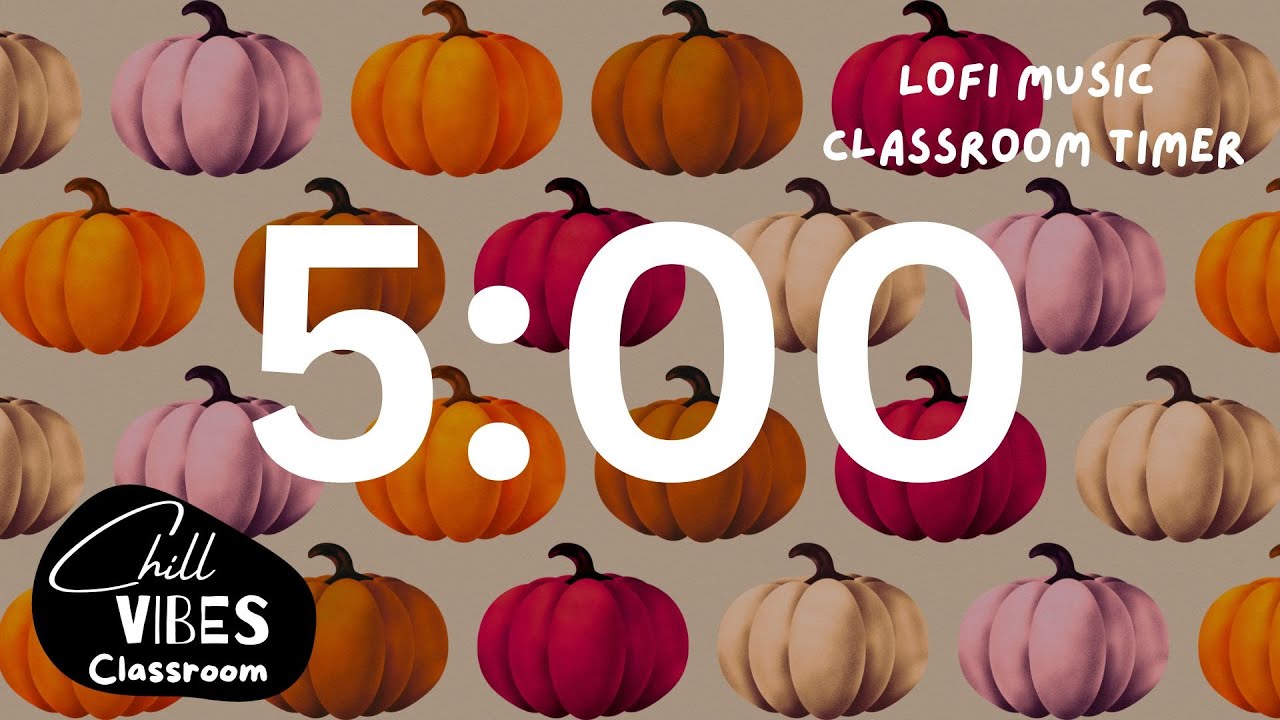 Pumpkin Spice Timer 5 min - Classroom timer - lofi music - relaxing ...