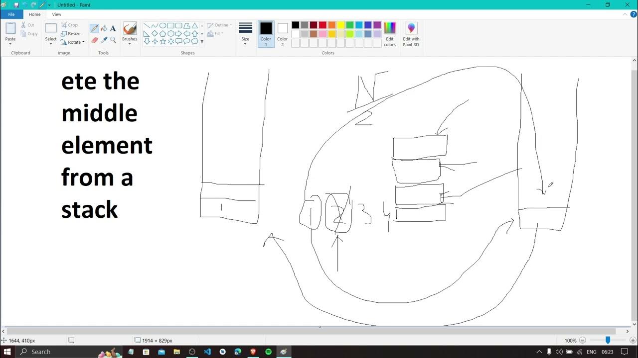 Delete middle element from stack - YouTube