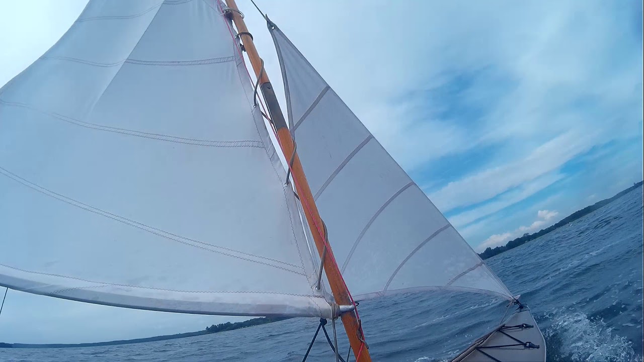 Faltboot Pouch RZ85 mit Bauwollsegel und Besansegel - YouTube