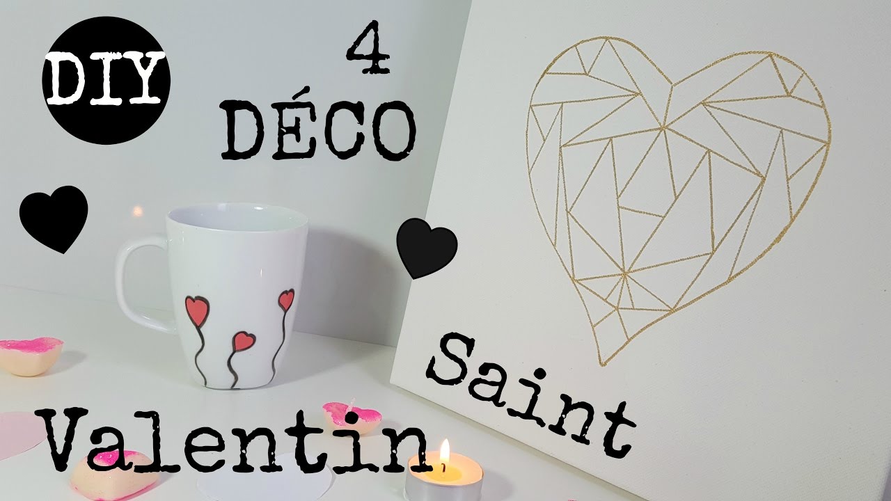 4 DIY Déco Saint Valentin 2017 / DIY Valentine's Day 2017 - YouTube