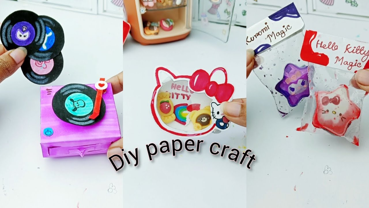 easy papet craft/ how to make paper gift/ diy miniature craft/ easy ...