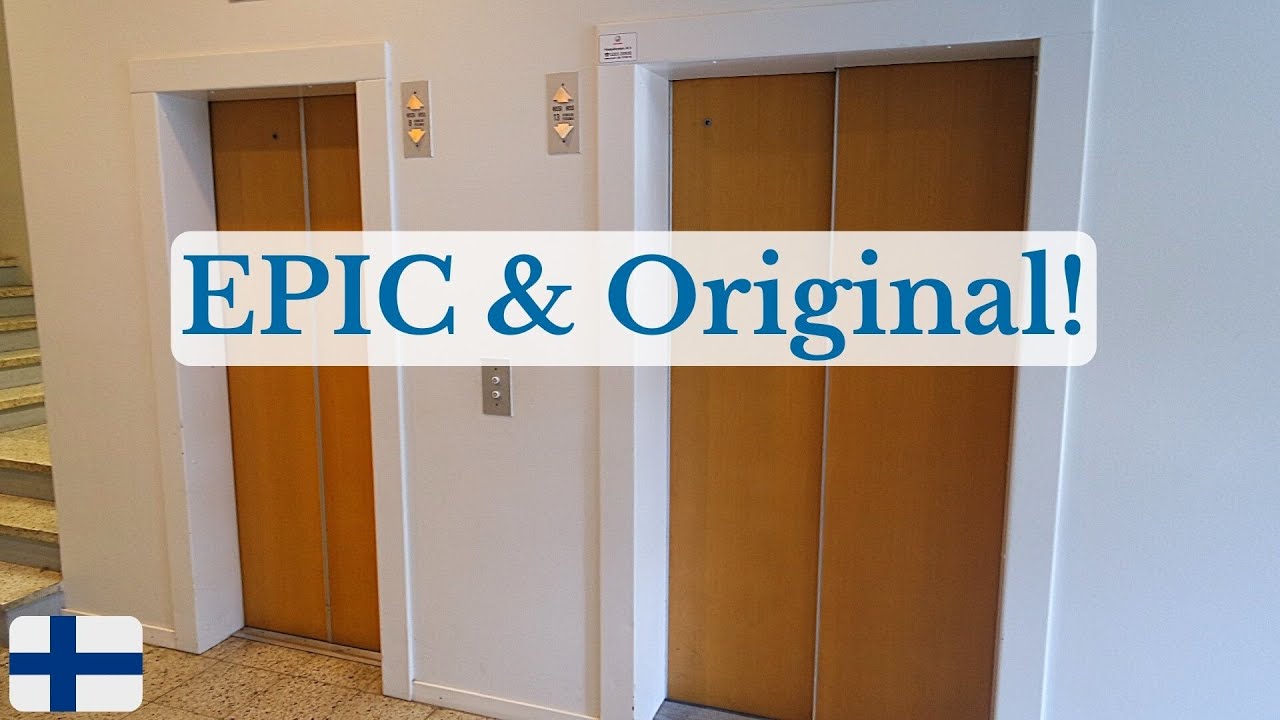 2x AMAZING 1978 KONE traction elevators at Kauppapuistikko 15, Vaasa FIN - YouTube