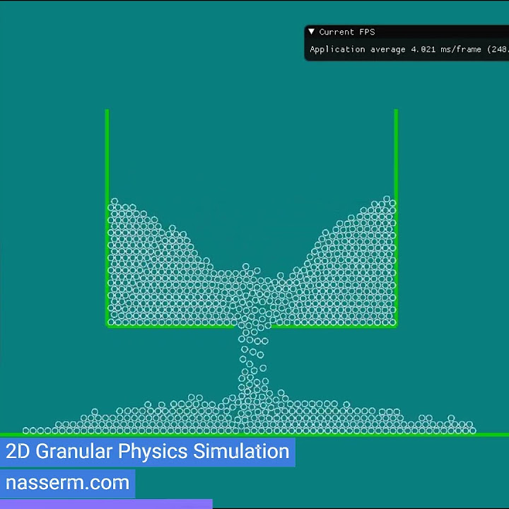 2D Granular Physics simulation in C++ OpenGL #fluidsimulation #physics - YouTube