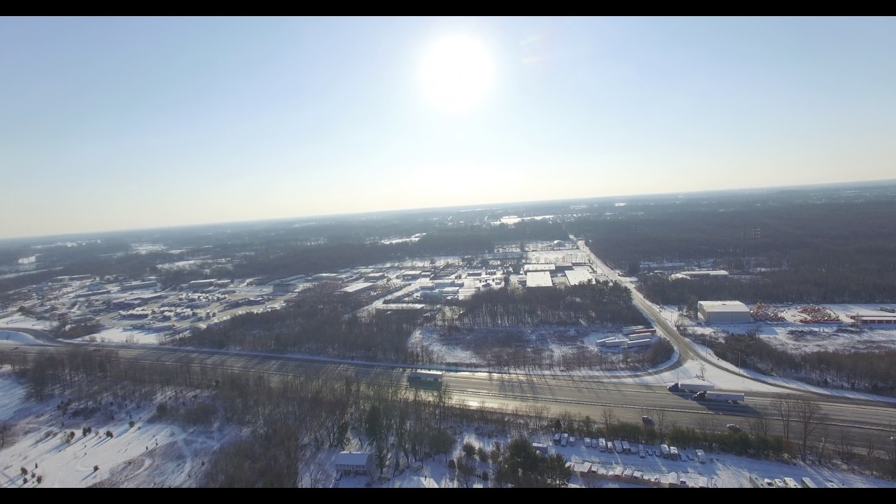 Snowy Aerial View over Gibbstown, NJ - YouTube