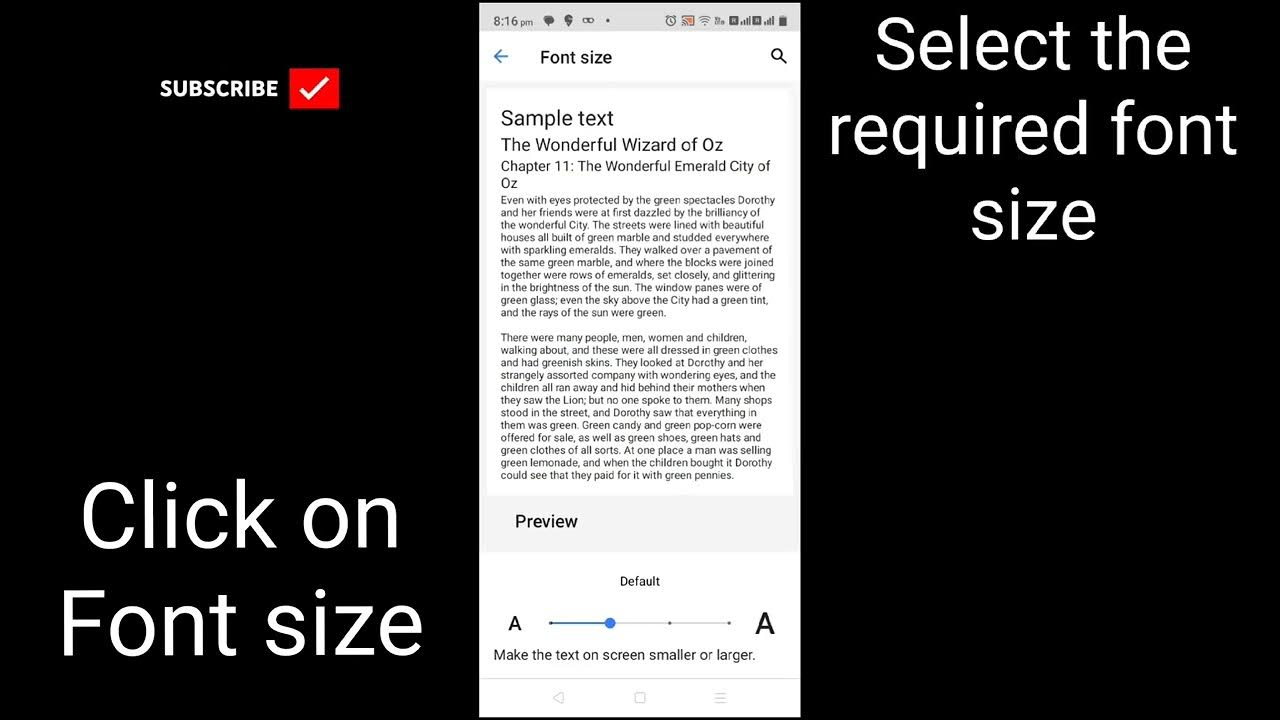 How to increase the font size in Android Phones # Device - YouTube