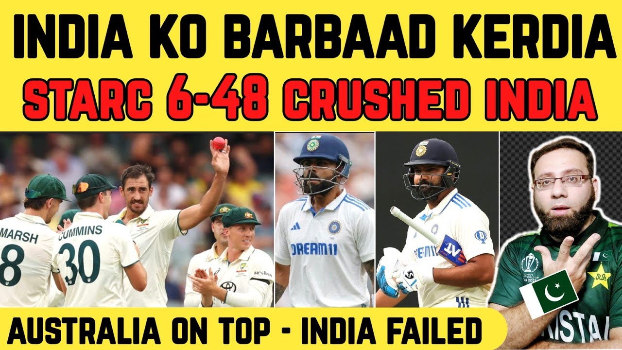 Mitchell Starc destroy Indian batting | Aus vs ind 2nd test day 1 ...