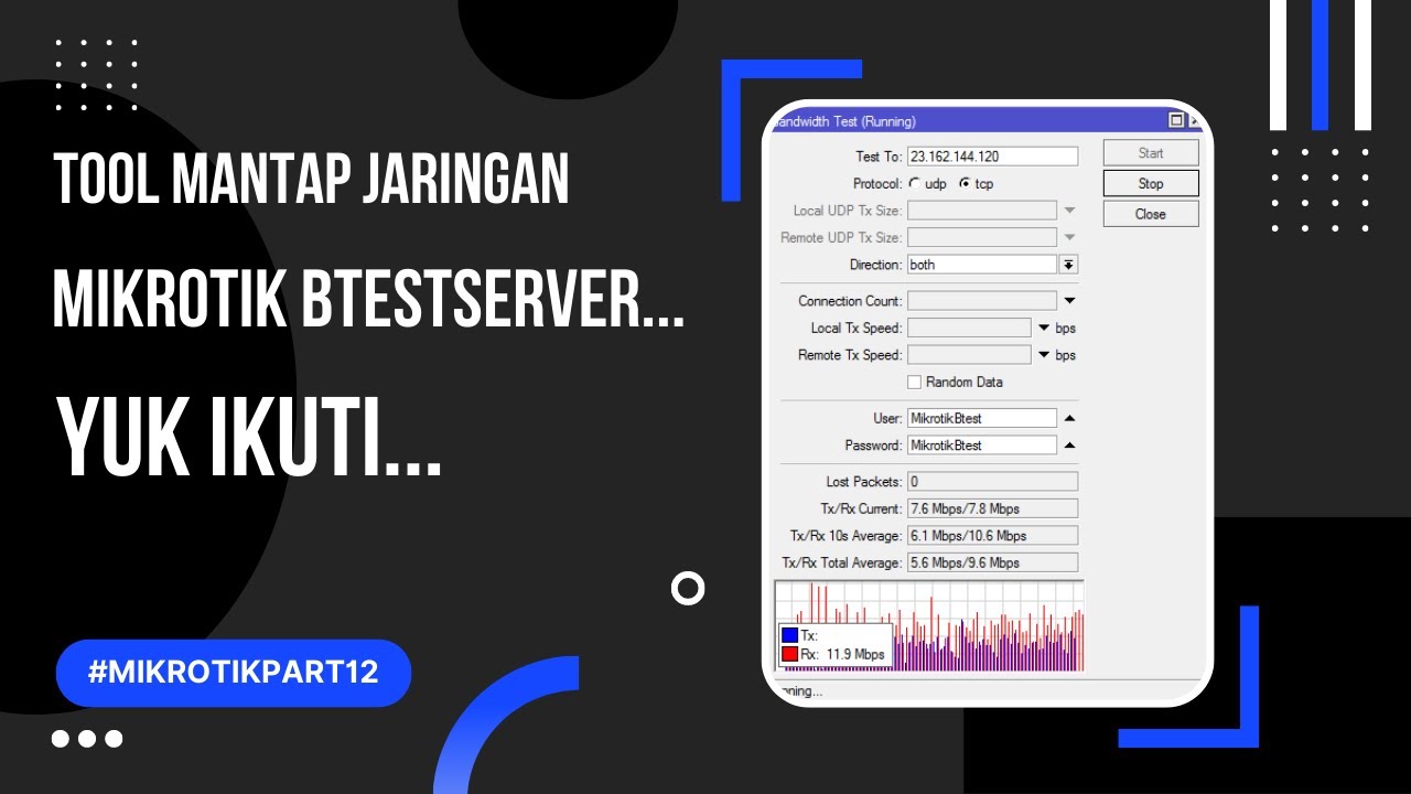 Tutorial Mikrotik Pemula - Tool Test Bandwitdh Mikrotik #23 - YouTube