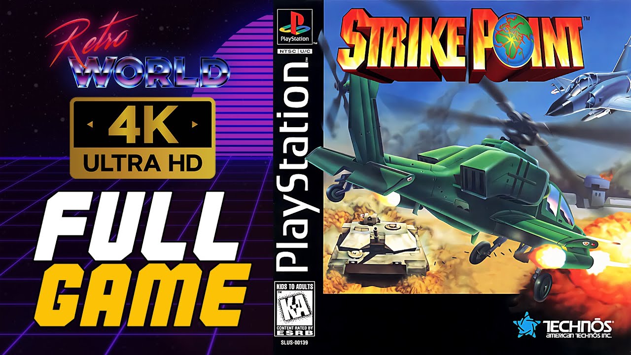 Strike Point (PS1) | Playstation Longplay | No Commentary 4K - YouTube