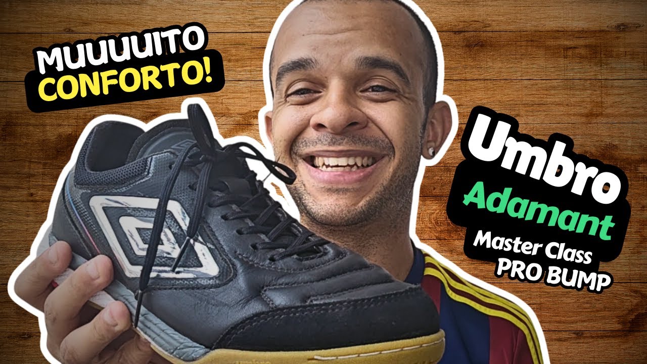 A chuteira de futsal MAIS CONFORTÁVEL do mercado! Review da Umbro Adamant Master Class Pro Bump ...