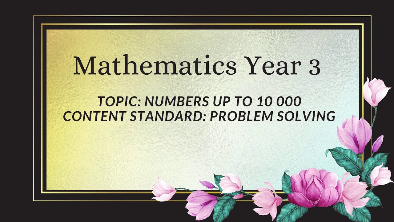 Mathematics Year 3 Problem Solving YouTube Mathematics Year 3 Problem Solving YouTube