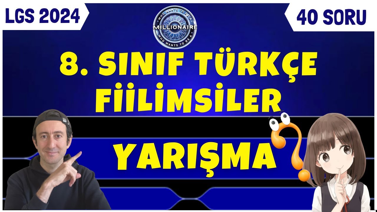 8. Sınıf Türkçe Fiilimsiler Testi - YouTube