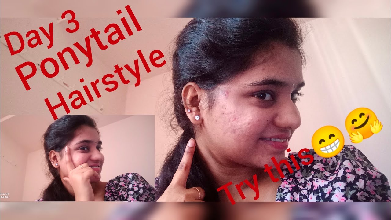 10 Days of hairstyle challenge👍| | ponytail hairstyle💁‍♀| | Try this🤗 ...