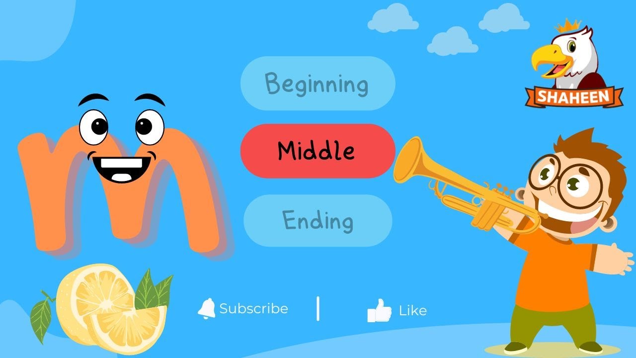 LETTER M MIDDLE SOUND | WRITING | KINDERGARTEN LETTERS | SHAHEEN DIGI ...