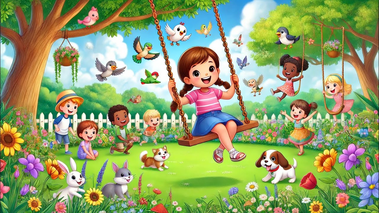 swing swing up down nursery rhymes for kids| stories for kids||poem for ...
