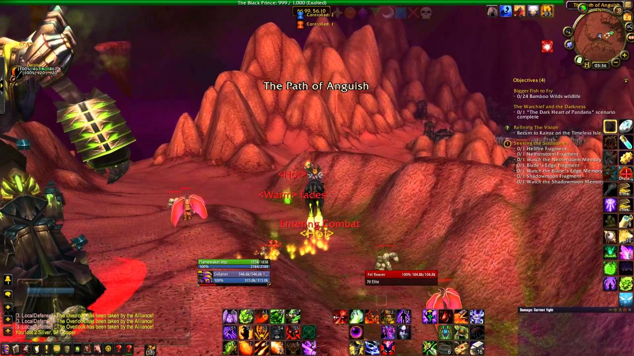 Warlock quest green fire full questline part 05 - Hellfire Peninsula - YouTube