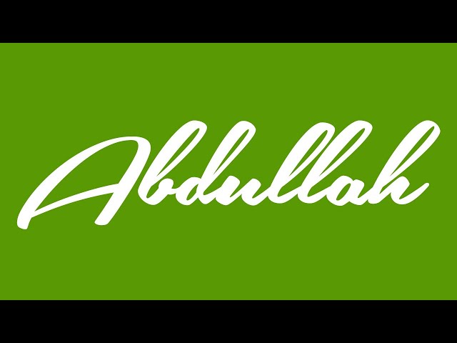 Abdullah Name Signature