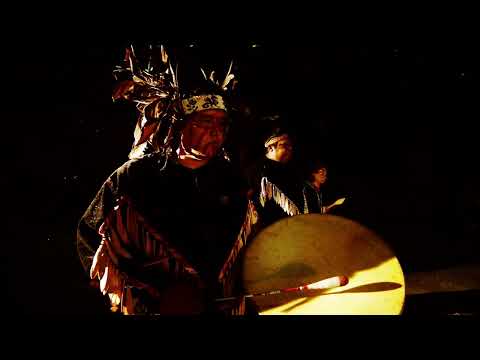 Duncan - Somena Longhouse - Tzinquwa Dancers - Close-up of traditional drummers