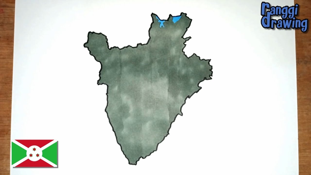 How to Draw Map of Burundi - YouTube