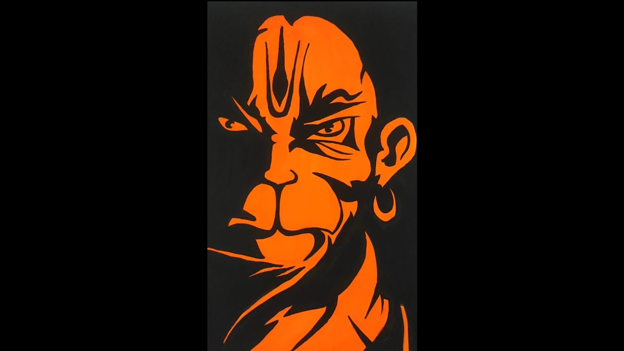 How to draw hanuman face // anjaneya drawing // easy drawing anuman ...