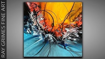 Abstract Acrylic Painting / Palette Knife Techniques / Step by step - YouTube