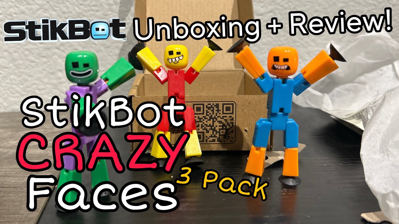 StikBot Crazy Faces 3 Pack! (StikBot Unboxing + Review!) - YouTube
