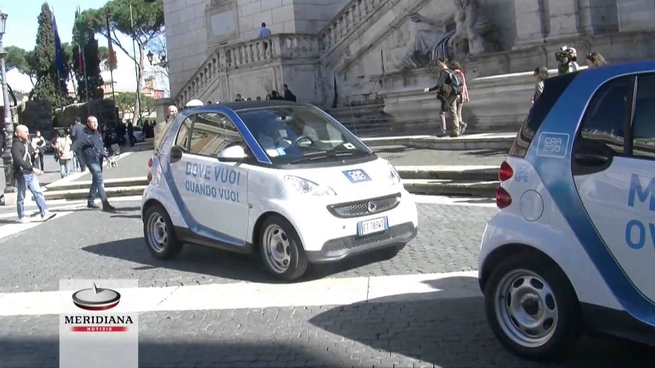 Dopo Milano anche a Roma sbarca il car2go, il car sharing one way - YouTube