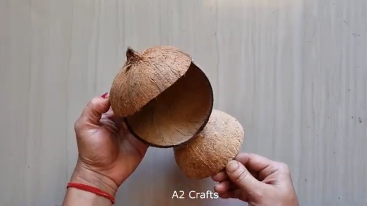 Coconut shell reuse idea 😍😍 - YouTube