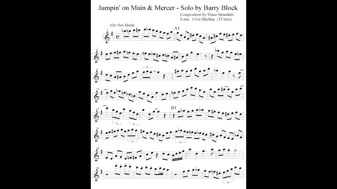 Transcriptions of some Barry Block solo's - YouTube