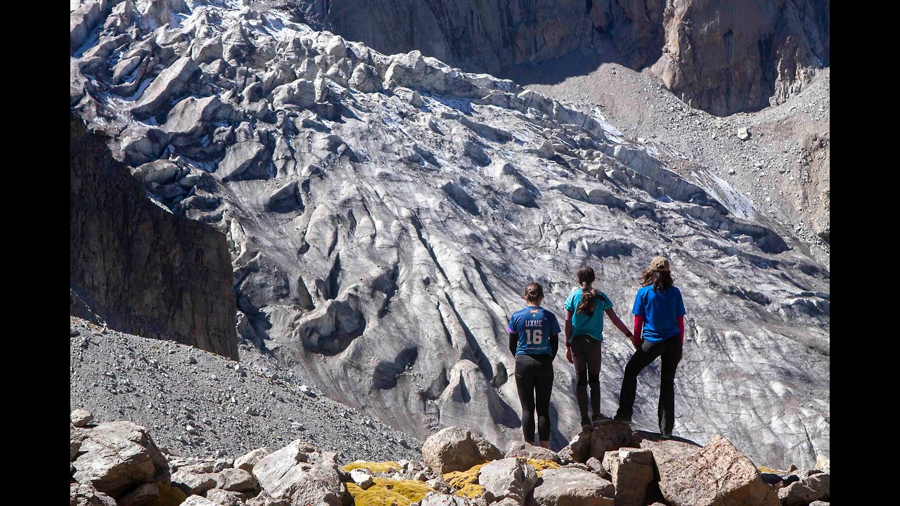 Family trekking to Aksay Glacier - Kyrgyztan - YouTube