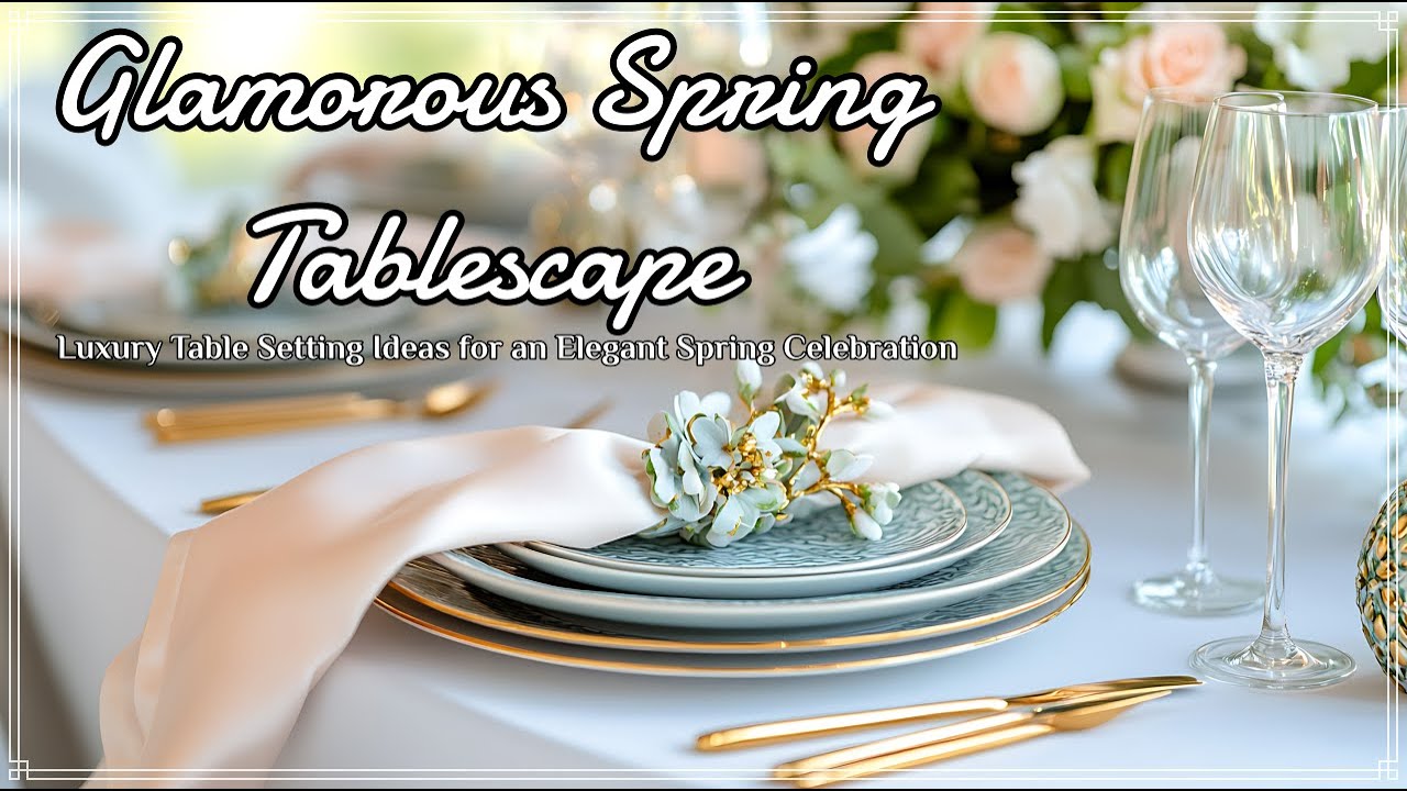 Glamorous Spring Tablescape: Luxury Table Setting Ideas for an Elegant ...