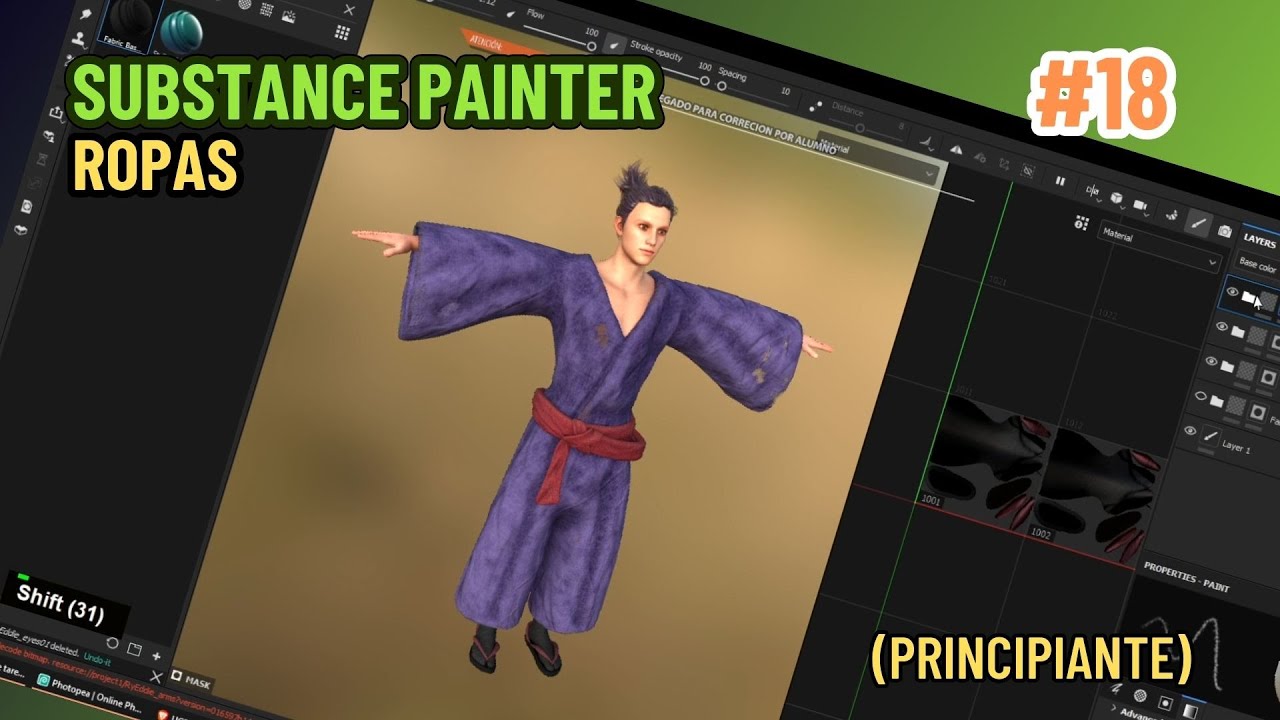 18 Substance Painter básico: Ropas - Tutorial: Texturizado 3D en # ...