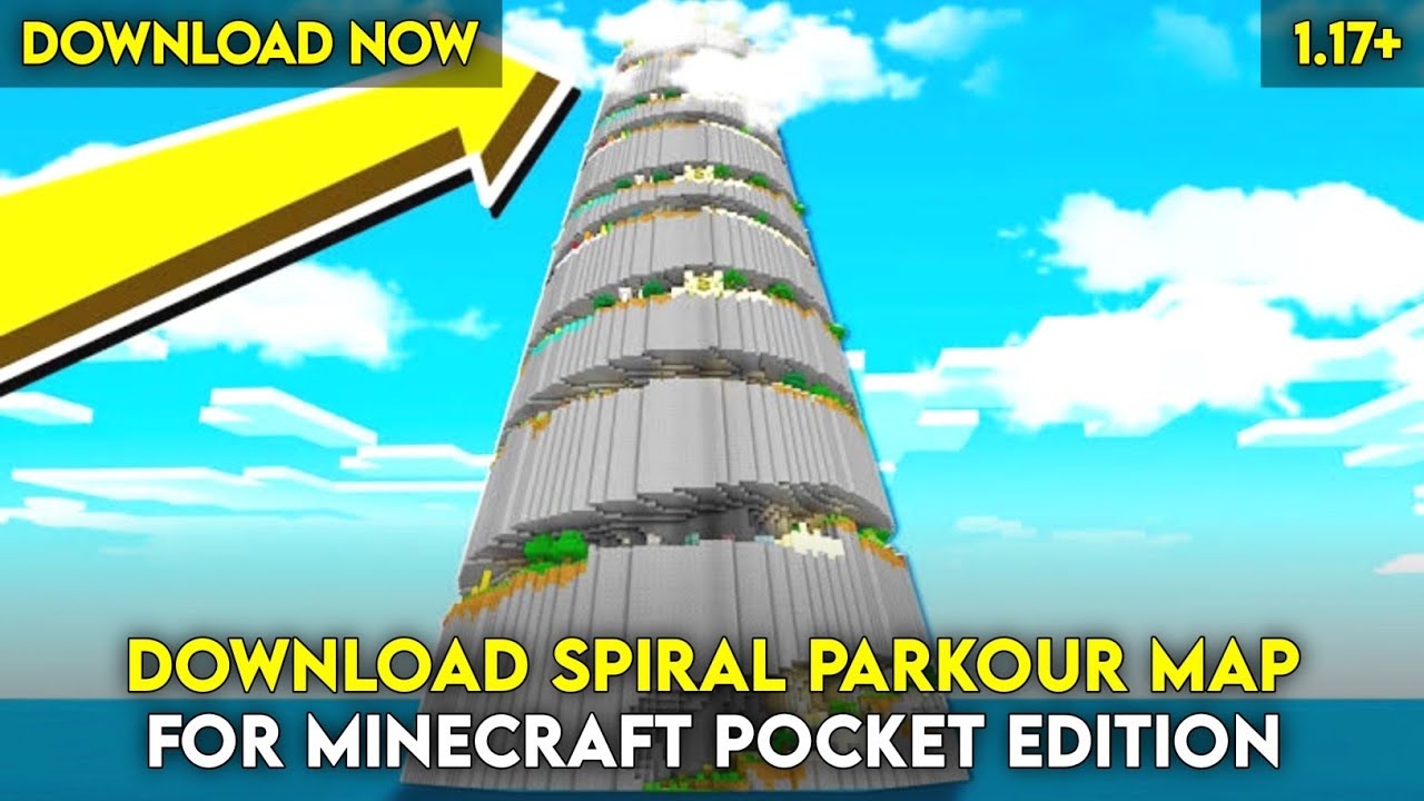 Best Parkour Map For Minecraft Pocket Edition 1.17 ! | Spiral Parkour ...