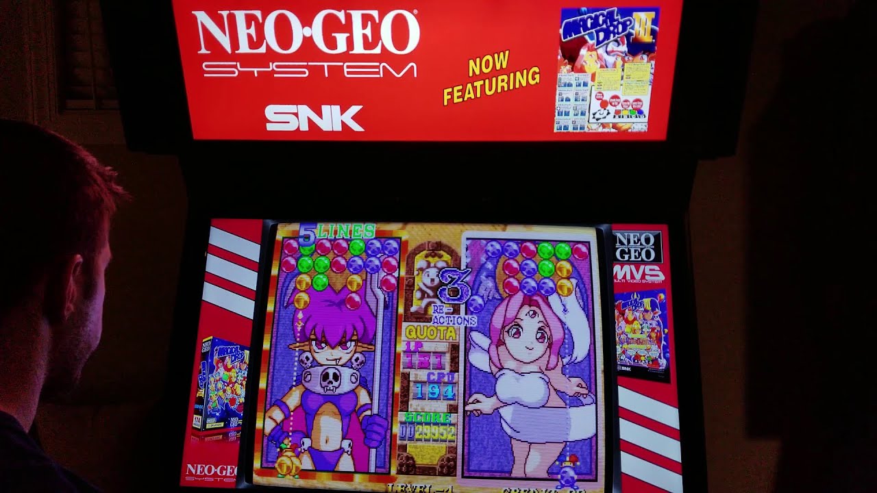 Magical Drop 2 & 3 Arcade Cabinet MAME Gameplay w/ Hypermarquee - YouTube