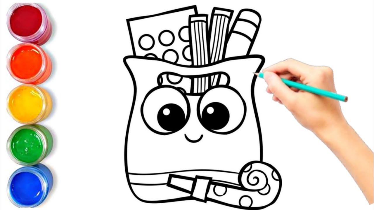 How to draw easy painting kit set | easy drawing step by step for kids ...