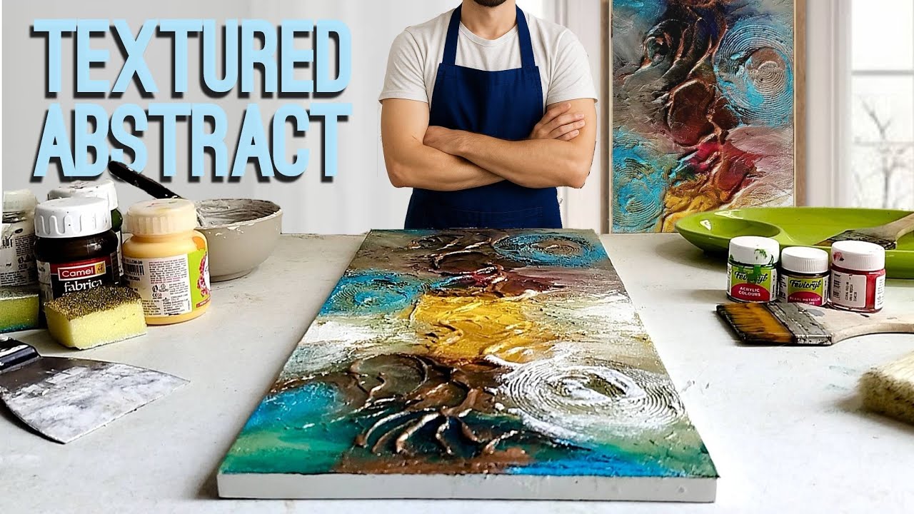 Mastering TEXTURED ABSTRACT Art / ACRYLIC Painting / Easy Tutorial ...