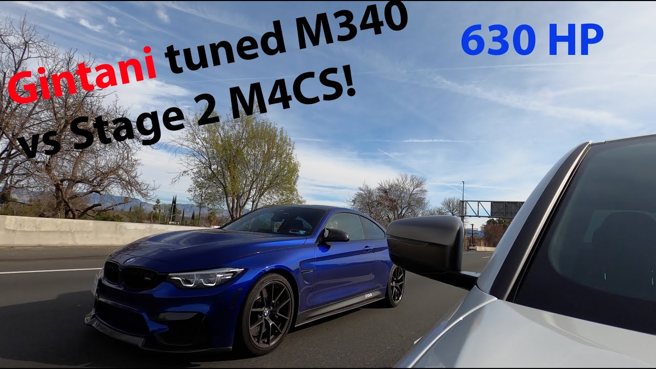 Gintani tuned M340 vs Stage 2 tuned M4CS! while rolling with an M3CS ...