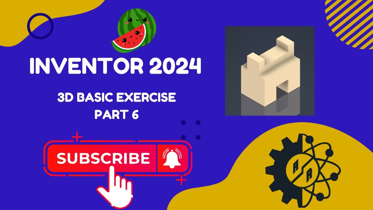 Autodesk Inventor 2024 | Part 3D Basic Exercise | Task 6 - YouTube
