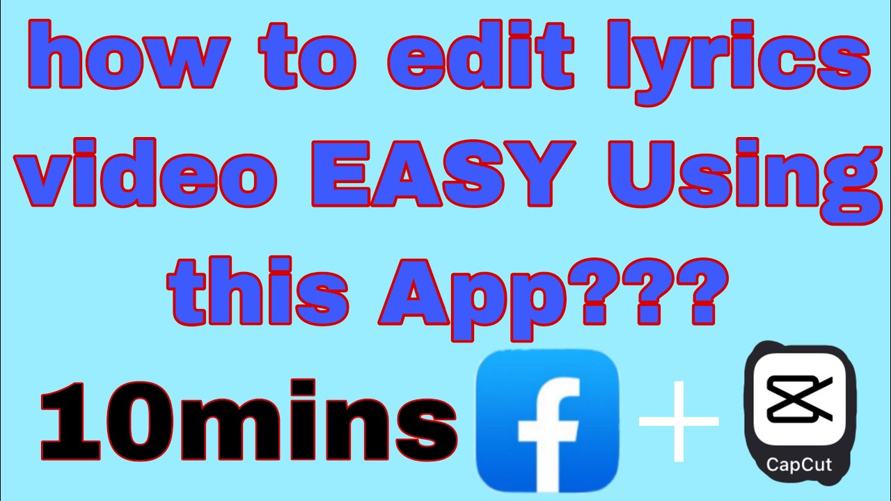 How to edit lyrics video using Facebook and capcut | easy and fast edit ...