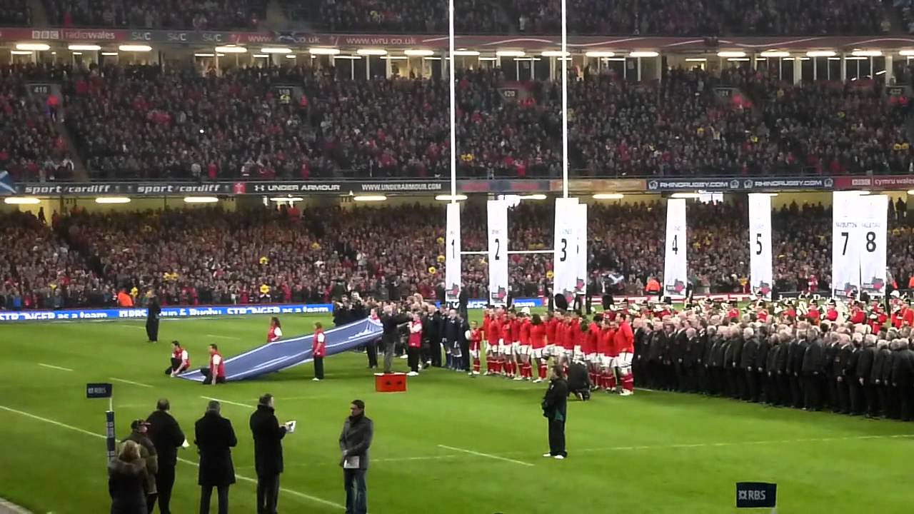 Wales v Scotland National Anthems 2012 six nations rugby - YouTube