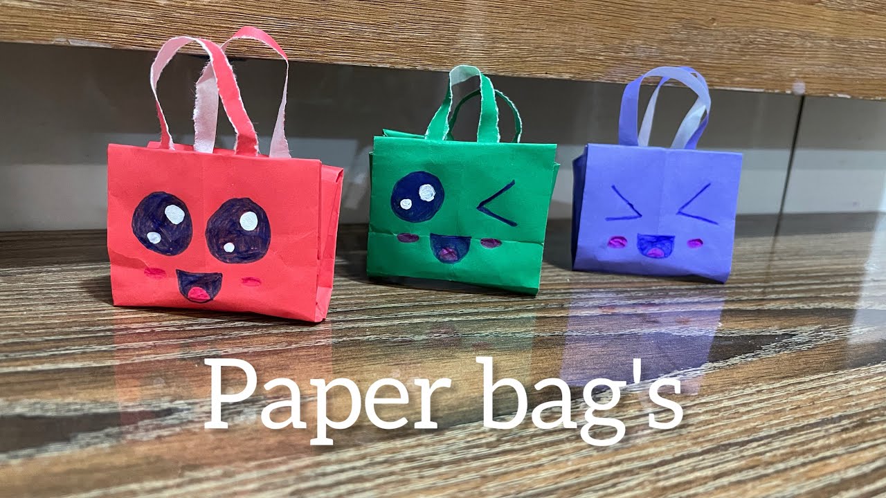 Origami Paper bag | How to make paper handbag|Diy paper bag|Easy paper ...